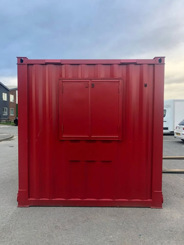 Anti Vandal - Secure Open Plan Office Container - 20ft x 8ft - Red